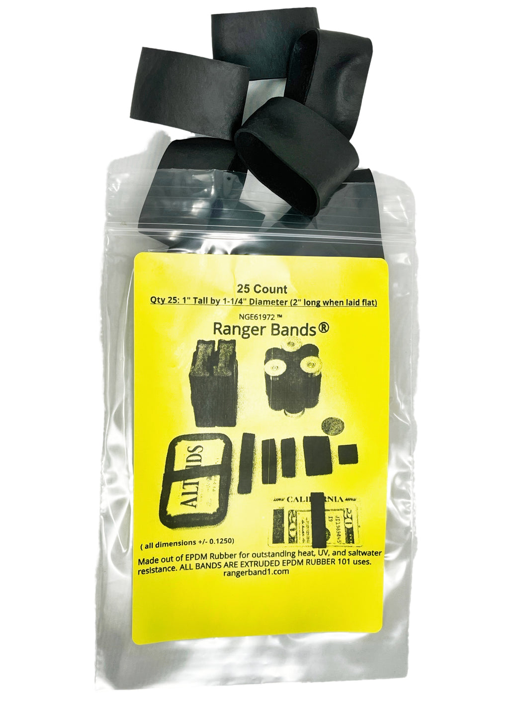 Ranger Bands® From EPDM Rubber for Survival, Strap USA MADE